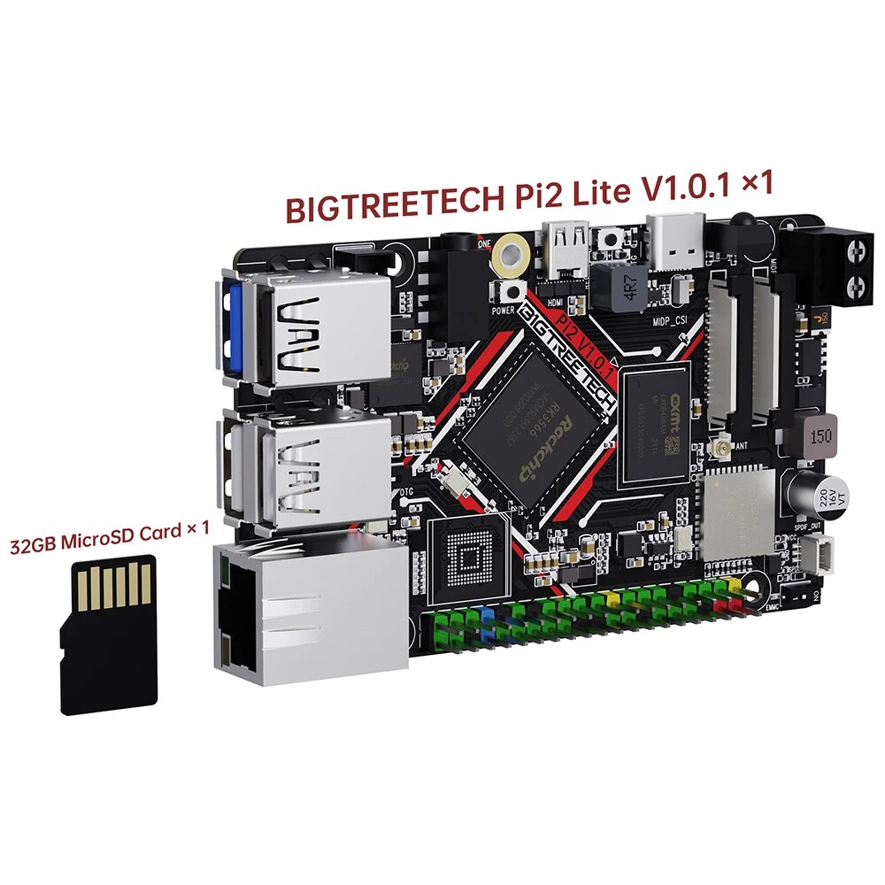 BIGTREETECH Pi 2 материнская плата для 3D-принтера Pi2 Lite - 32GB
