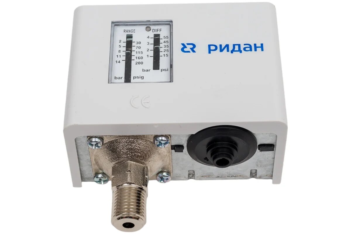 Реле давления KPI 36R, диапазон настройки 2.14 бар, дифференциал 1…4 бар, штуцер G1/4А, автоматический сброс