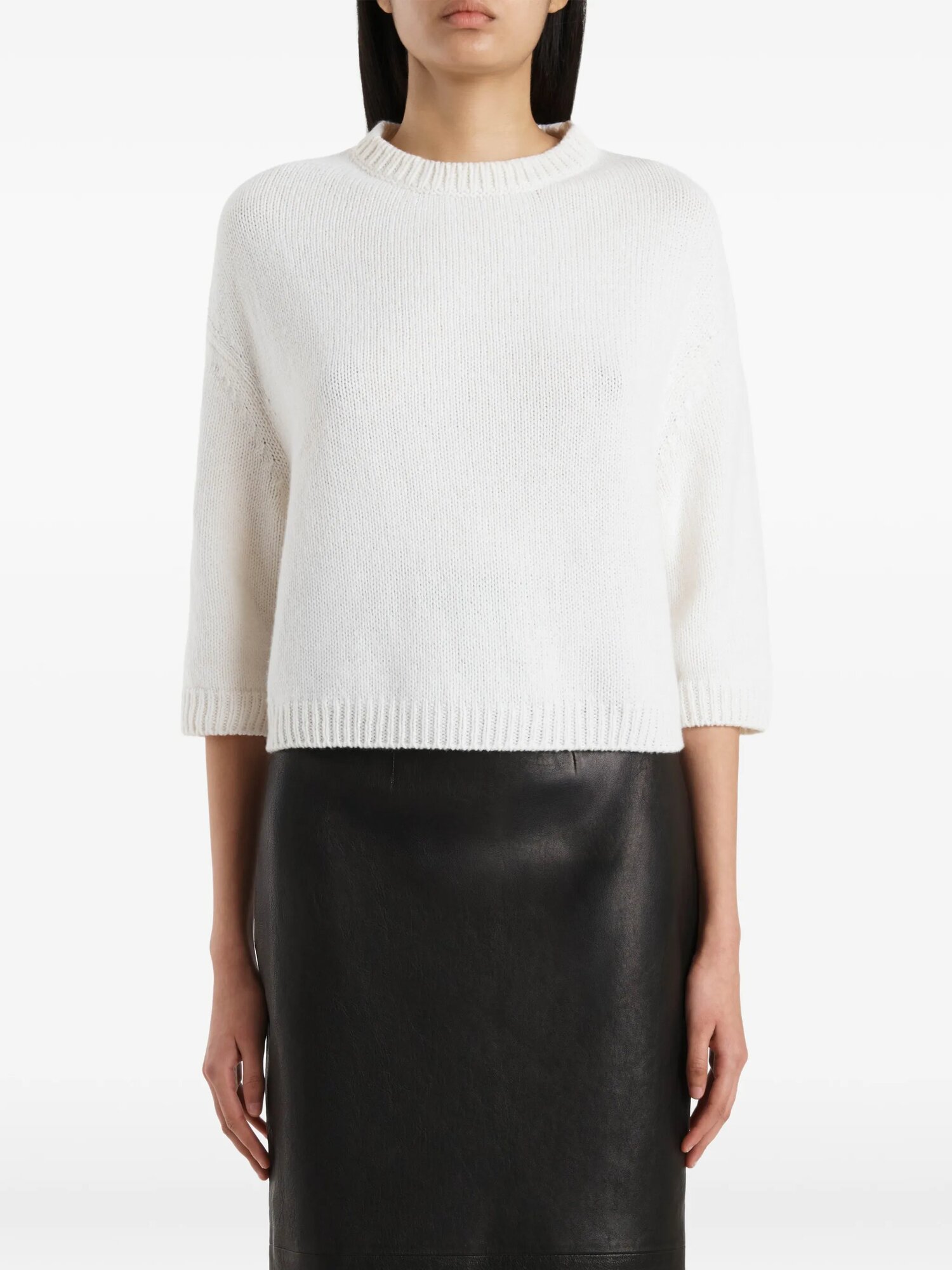Свитер Khaite Sabina sweater, размер 12, , бежевый/белый — фото 1