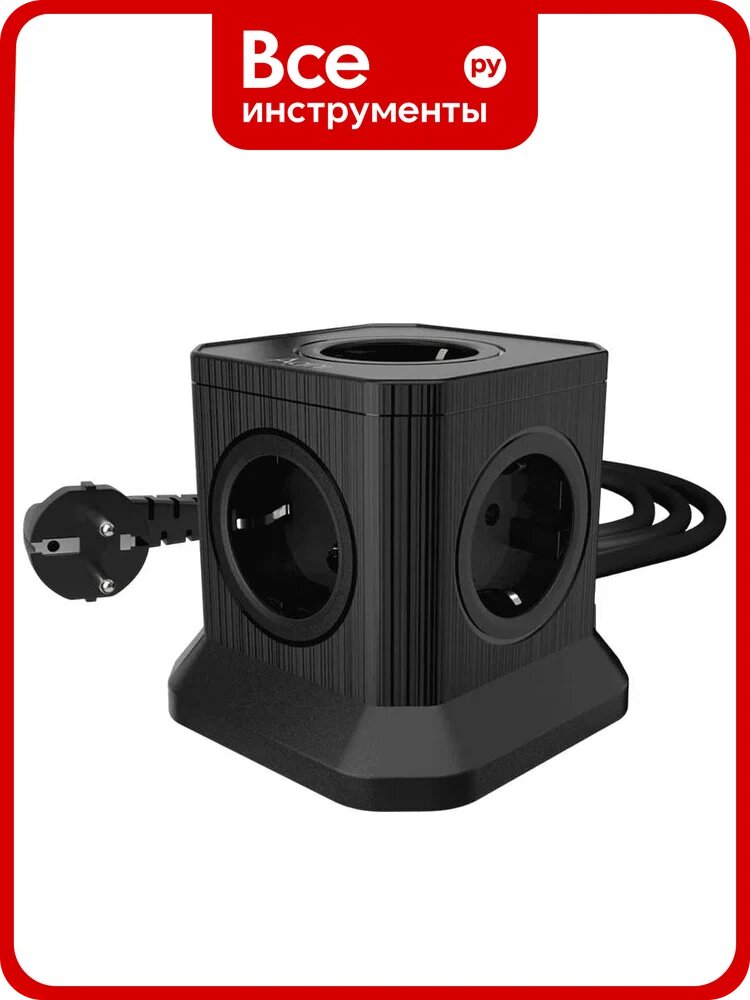 Сетевой фильтр настольный AGNI 5 розеток c кабелем 3м, черный TP-VE4U5E-3m-black