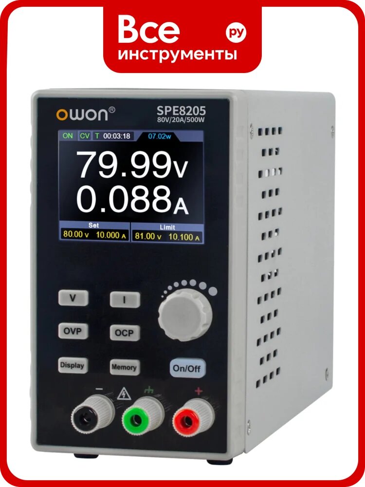 Источник питания OWON SPE8205 OW126, 1 см, настольный серый блок с защитой от короткого замыкания и перегрузки