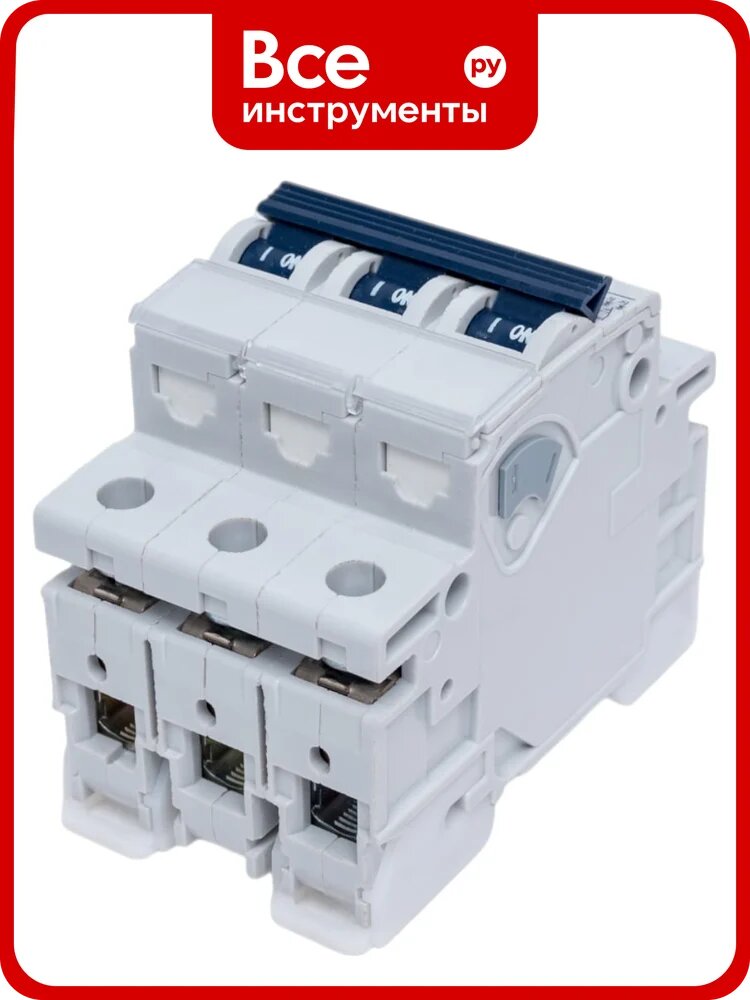 Автоматический выключатель ABL 3P, C, 4 А, 10 кА, 230/400 В AC, серия Т C4T3, 4 А, модульный монтаж на DIN‑рейку