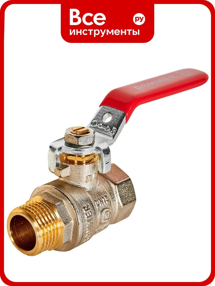 Шаровой кран ROMMER RBV-0002-2210315 неполнопроходной, ВР/НР, ручка рычаг 1 RG00938RJN830A