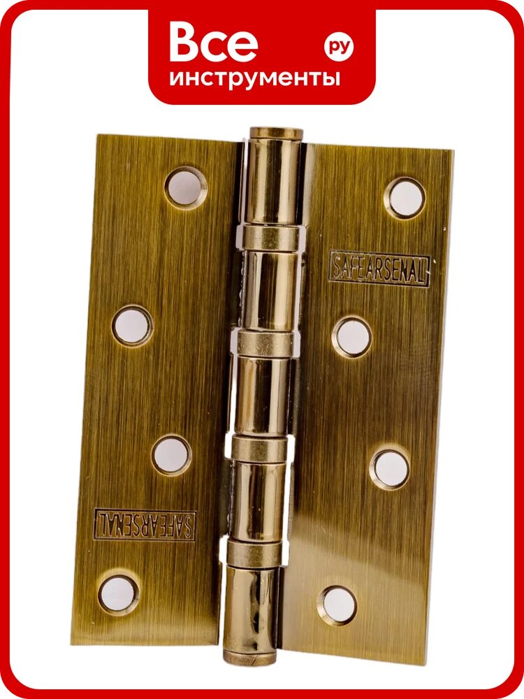 Петля PALIDORE ARSENAL 98760402, врезная, 100x70x2,5 мм, 4 шарнира, цвет кофе