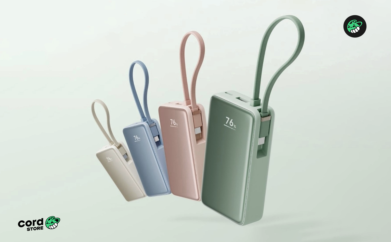 Портативный аккумулятор Xiaomi wired screen display PowerBank 10000mAh 45W Pink/Розовый