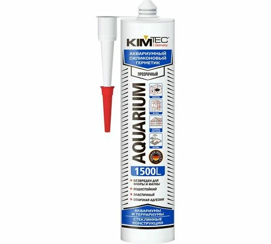 Силиконовый герметик для аквариума KIM TEC 1500L бесцветный 280 мл