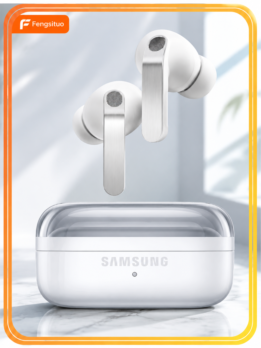 Samsung Наушники беспроводные с микрофоном Samsung Galaxy Buds 4, Bluetooth, USB Type-C, белый, кремовый
