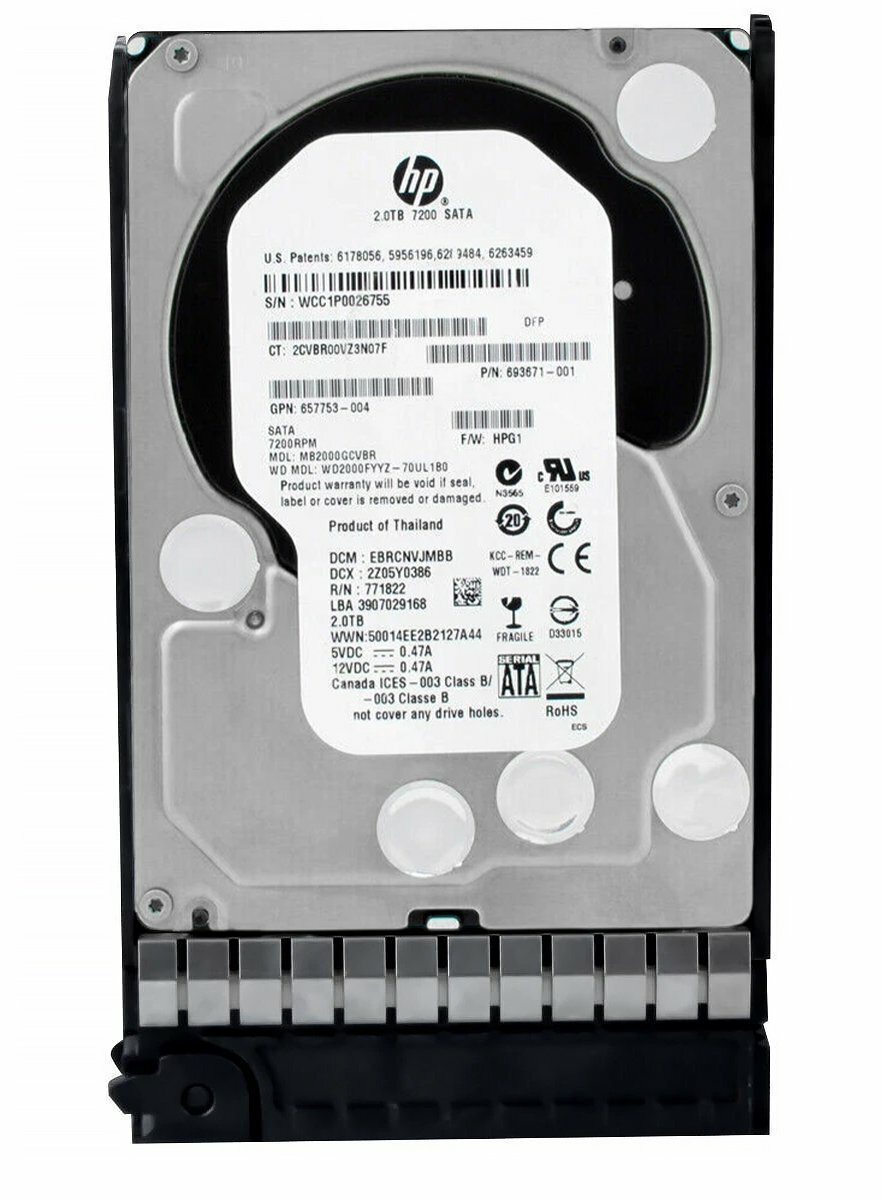 Жесткий диск HP 2Tb 7200 SATAIII 3.5" HDD WD2000FYYZ-70UL1B0