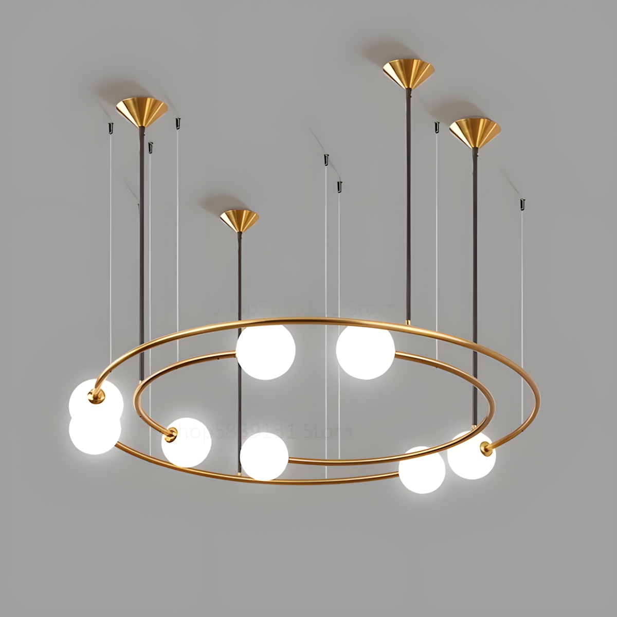 Люстра Lava Corki Planet Orbit LED 220В, D 80cm, Gold