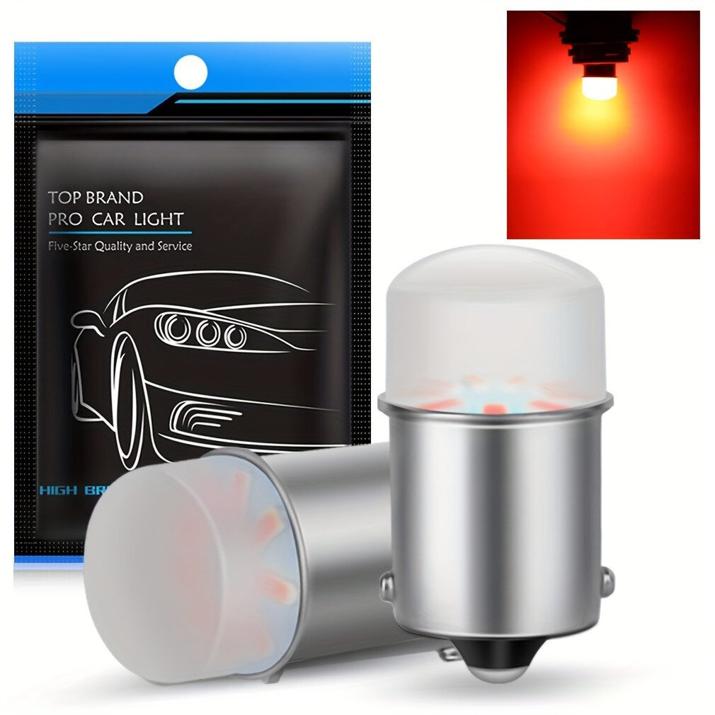 LED лампы 1156 (P21W) красного цвета 6 шт. для автомобиля 12V