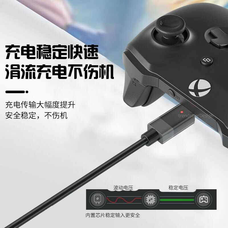Кабель зарядки игрового контроллера Micro-Android 2,8 м Micro USB Черная серия TPE для Xbox PS4 Цвет：Кабель для зарядки