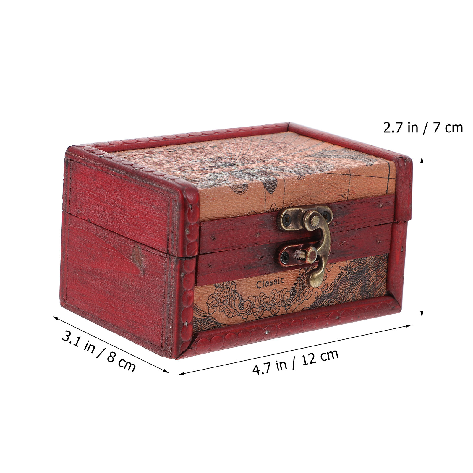 Деревянная Коробка Для Ювелирных Изделий С Крышкой 12.00X8.00X7.00Cm