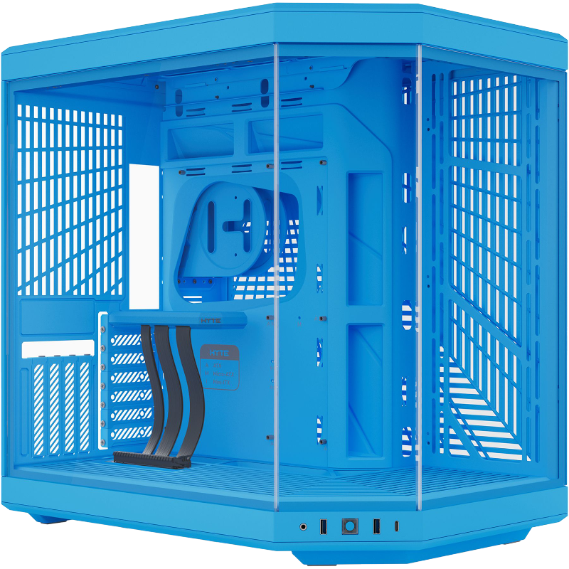 Корпус без блока Case HYTE Y70, Midi-Tower, TG, no fans, 2xUSB-A 3.2, 1xUSB Type-C, E-ATX, ATX, mATX, mITX Blueberry Milk CS-HYTE-Y70-BM