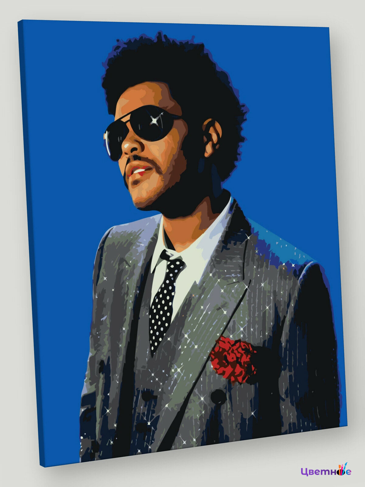 Картина по номерам на холсте с подрамником "Музыкант The Weeknd Викенд 16" Раскраска 40х50 см, Мужчины Знаменитости