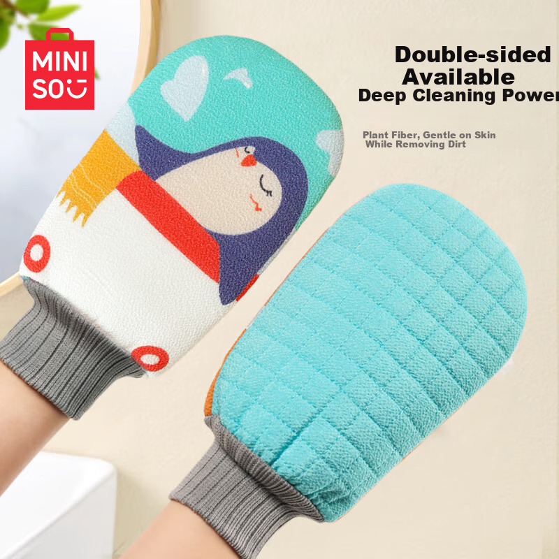 MINISO отшелушивающая губка зеленый пингвин 35г 14x23см для ванны Цвет：Зеленый пингвин 1 штХарактеристики：35г 14x23см