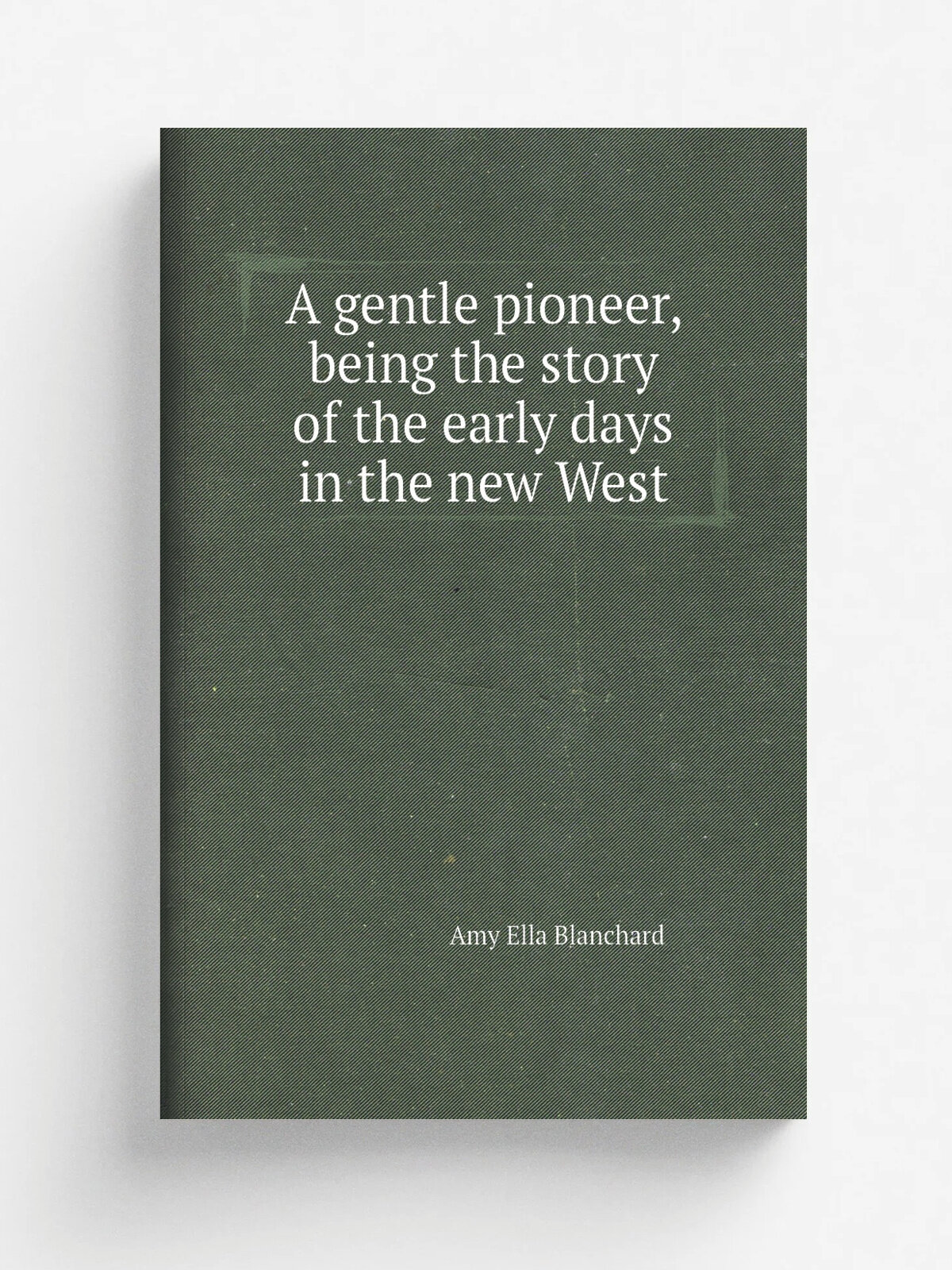 A gentle pioneer, being the story of the early days in the new West