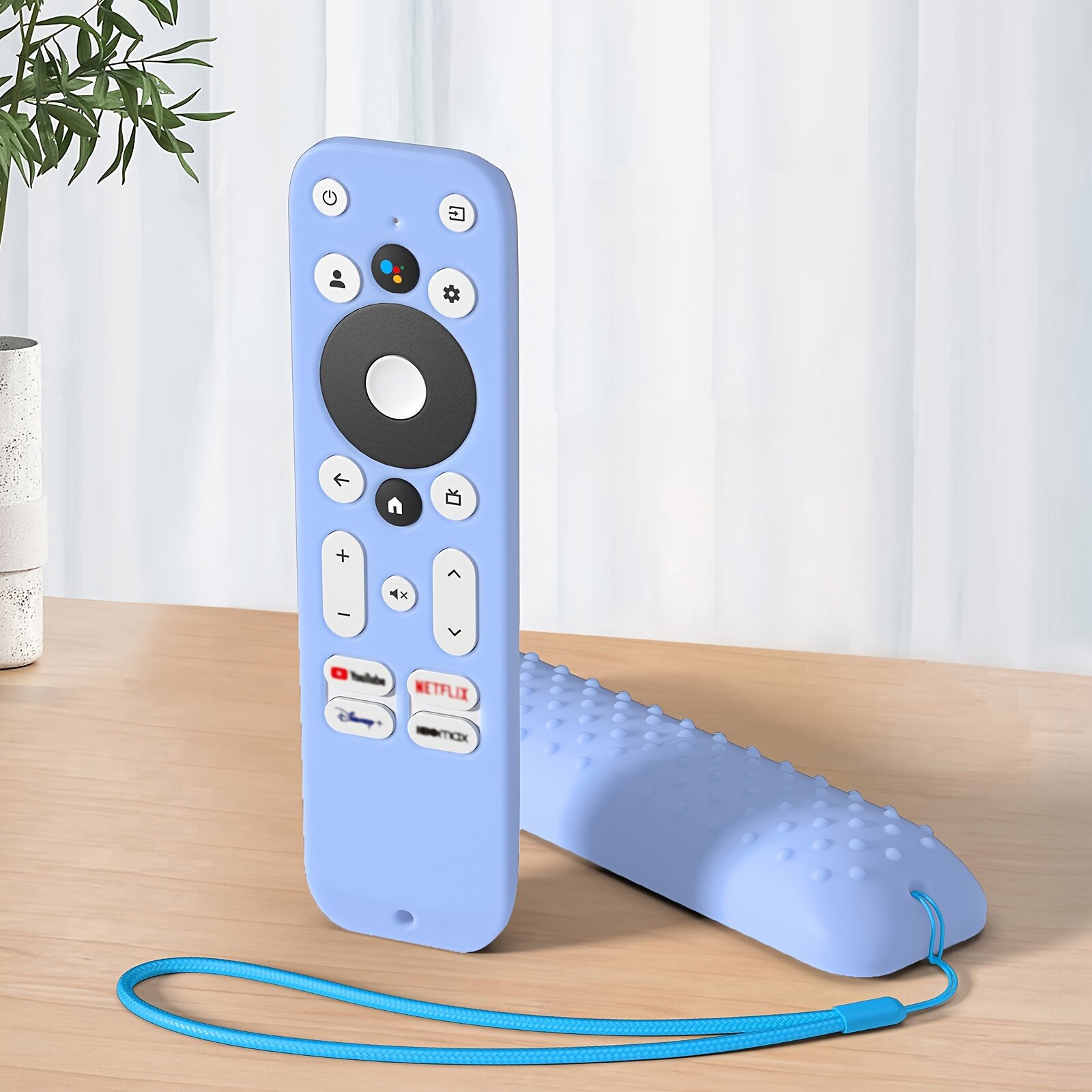 Силиконовый чехол для пульта ДУ, совместимый с Hako Onn 4K, Homatics, Mecool Google KM2/KM2 Plus/KM7, Tivo Stream 4K, светящийся синий (Glow Blue)
