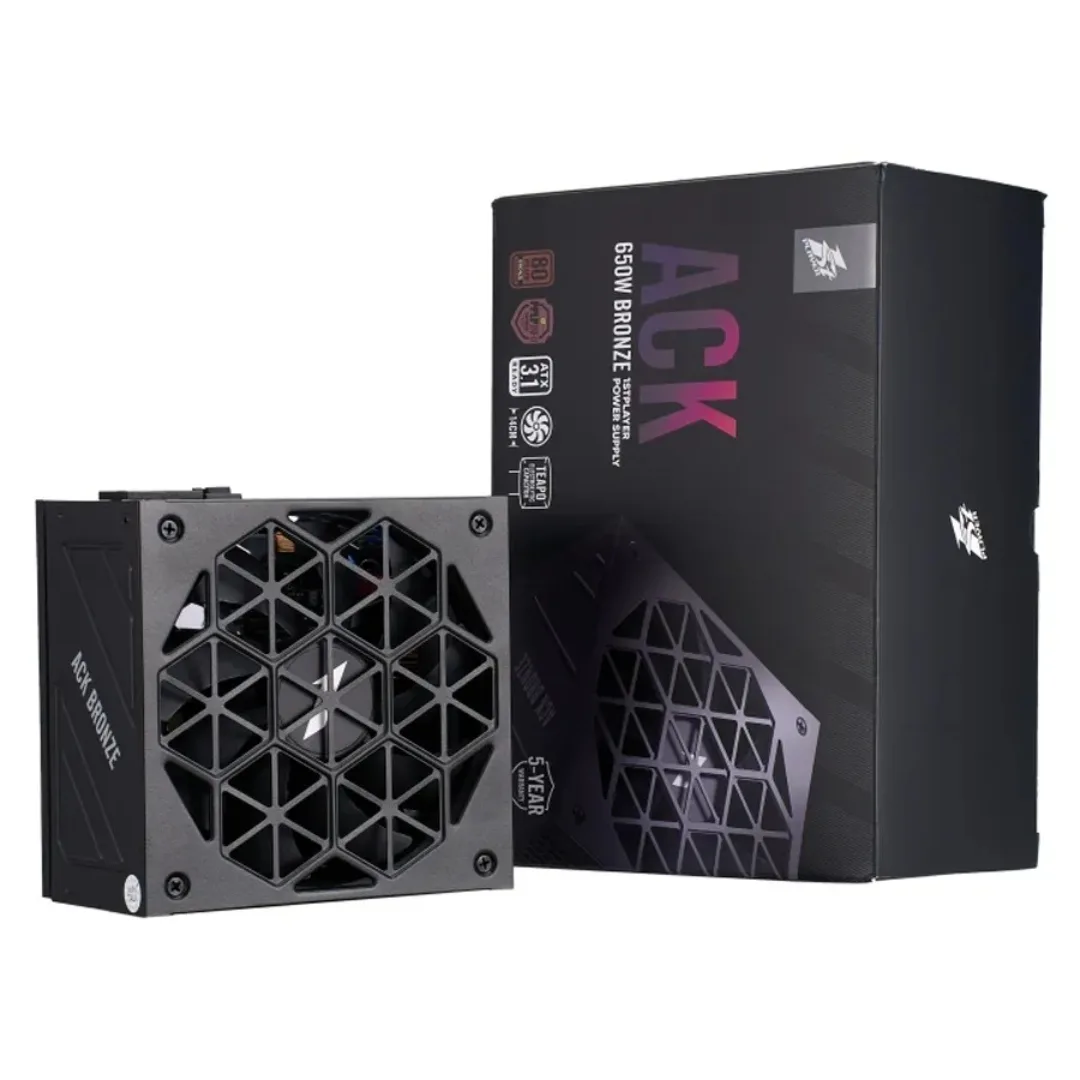 Блок питания 1STPLAYER ACK Bronze 650W, ATX, 80+ Bronze