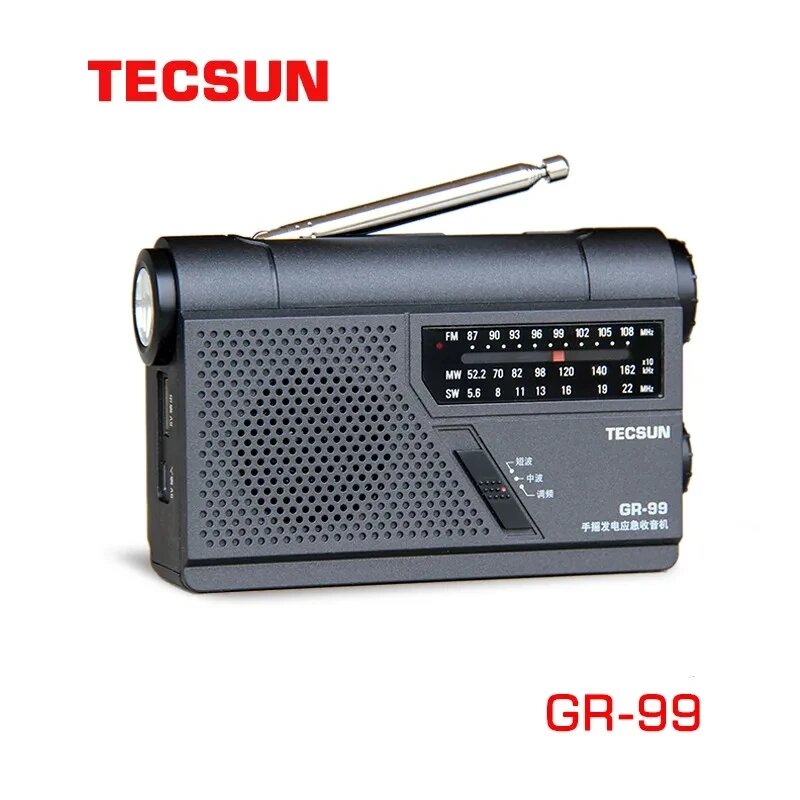Tecsun GR-99, черное портативное радио