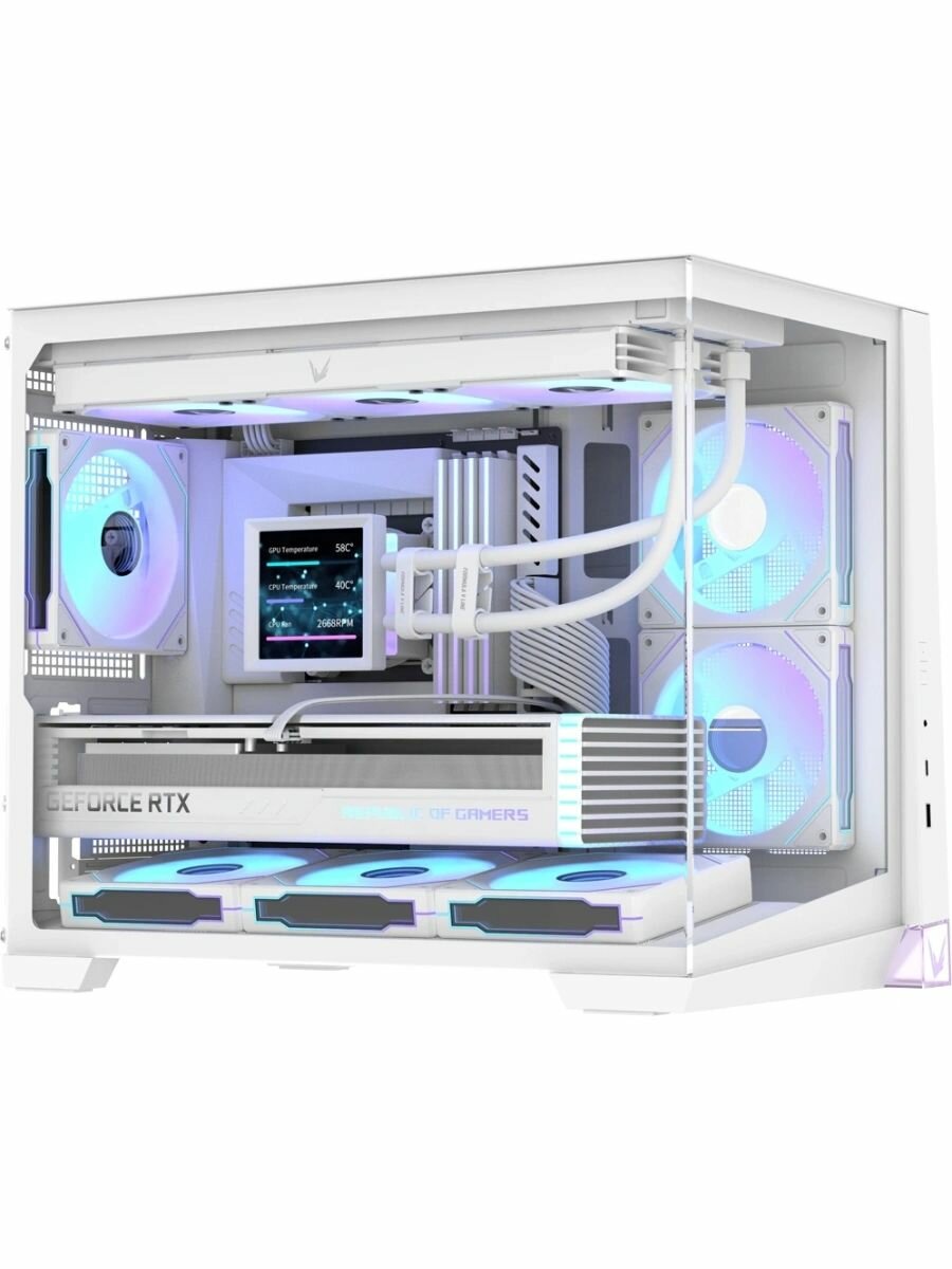Корпус Formula Crystal Z4M Plus белый без БП mATX 3x120mm 1xUSB3.0 audio bott PSU