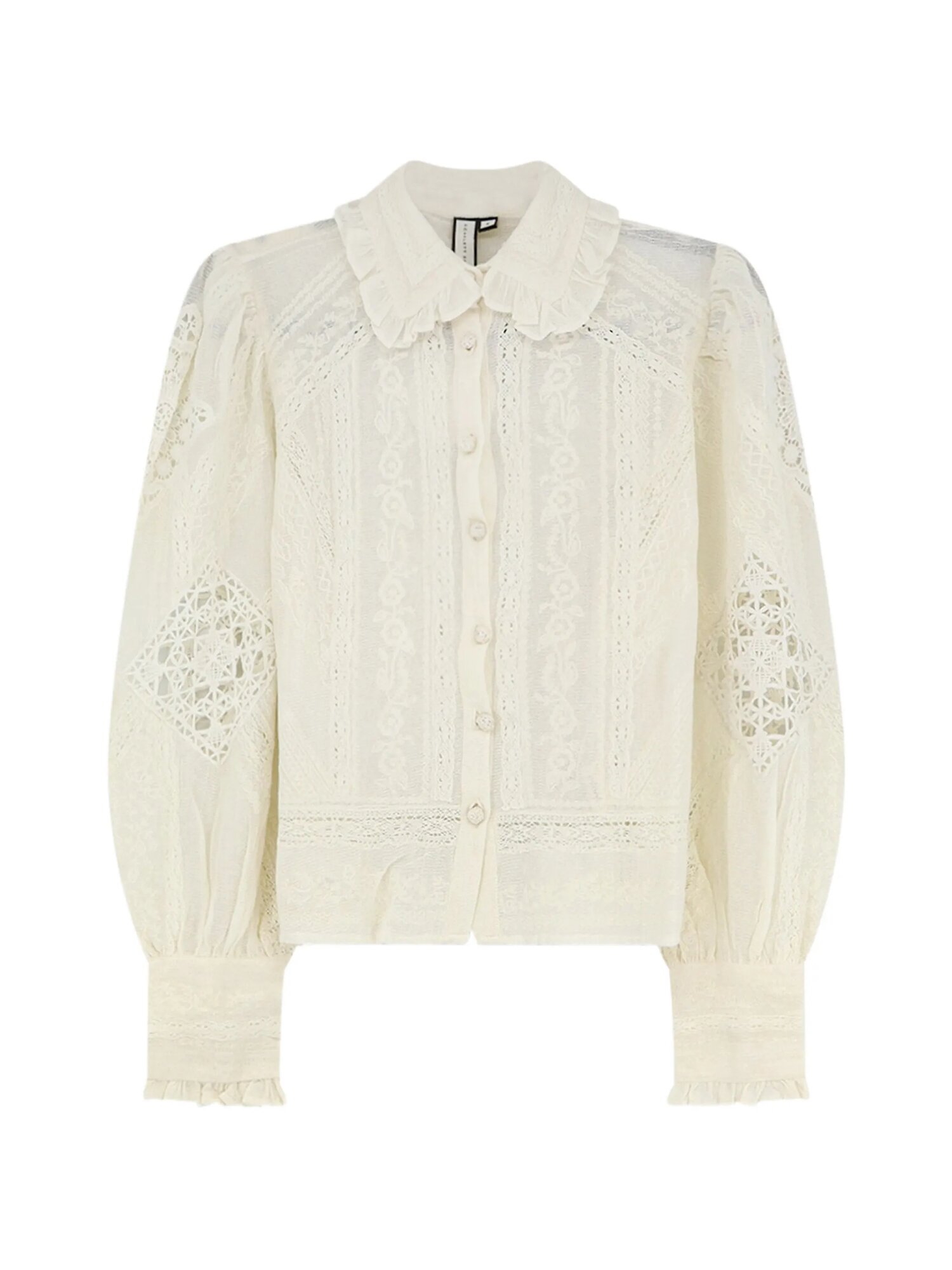 Топ Lace-detail embroidered top