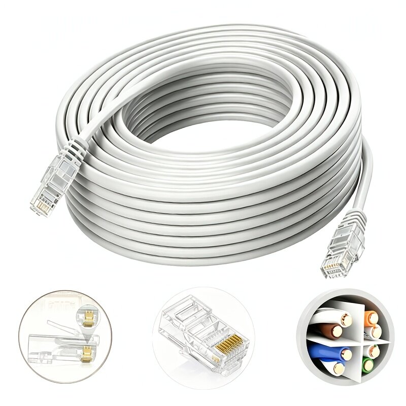 Кабель Ethernet Cat6 UTP 4 пары 1Gbps 500MHz патч-корд RJ45 4 м серый