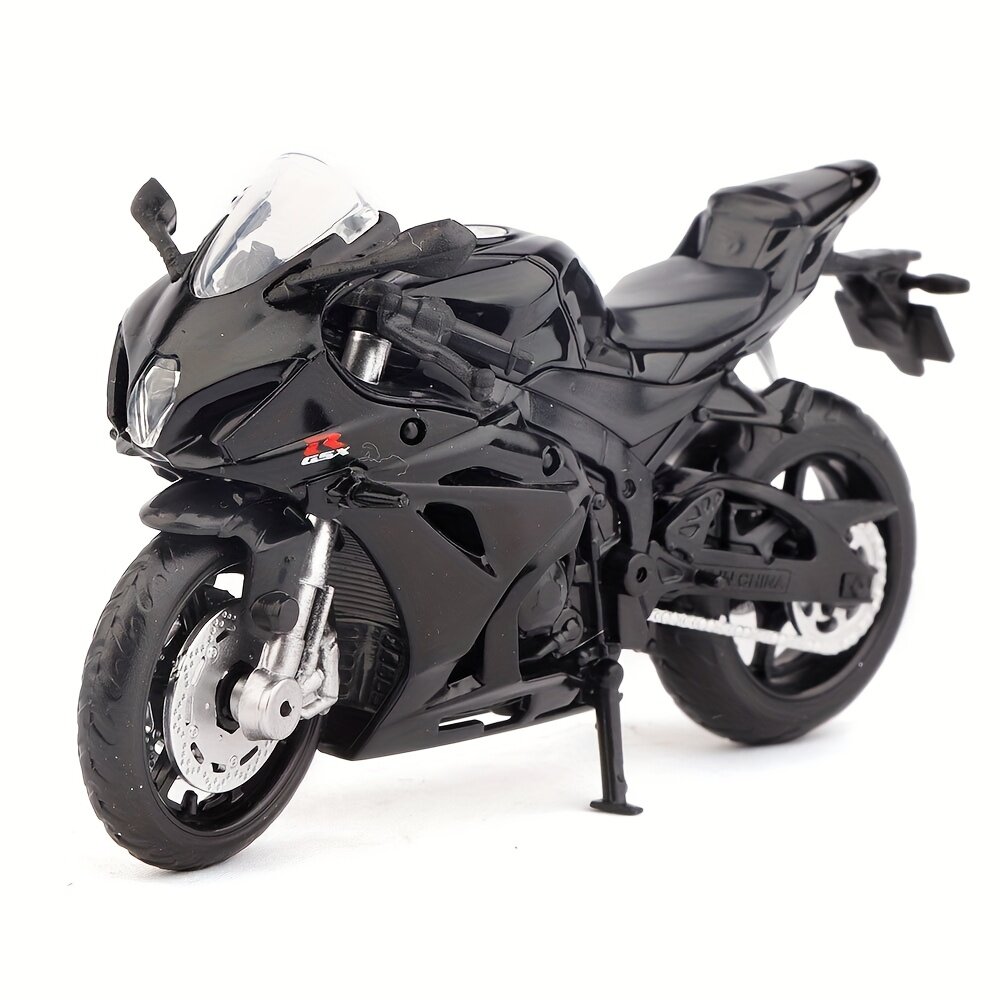 Модель мотоцикла GSX-R1000 1:18 из цинкового сплава, черный, с функцией толкания, подарок для мальчика