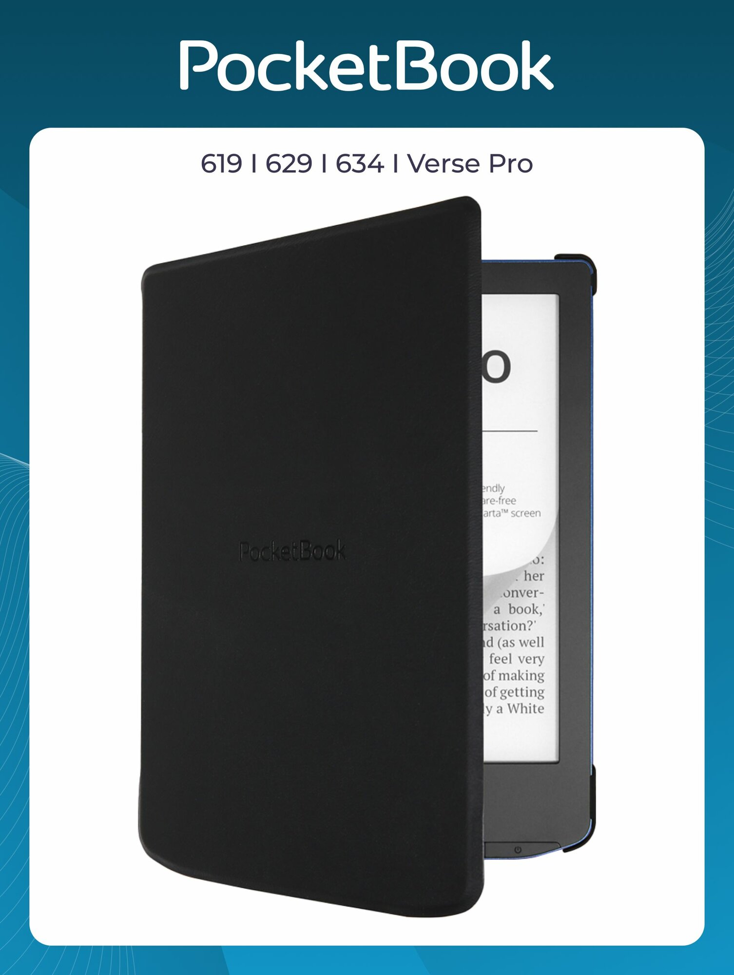 Чехол для PocketBook 619, 629, 634 I Verse Pro (Черный)