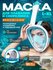 Маска для плавания полнолицевая L-XL с креплением для камеры, обзор 180°, не зап...