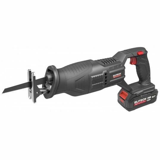 Пила сабельная аккумуляторная ELITECH HD SSC 2028BL (E2206.027.01) (бесщеточная, 20В, 1х4.0Ач, 2800об/м, ход-25.4мм, рез-115мм, 3.7кг)