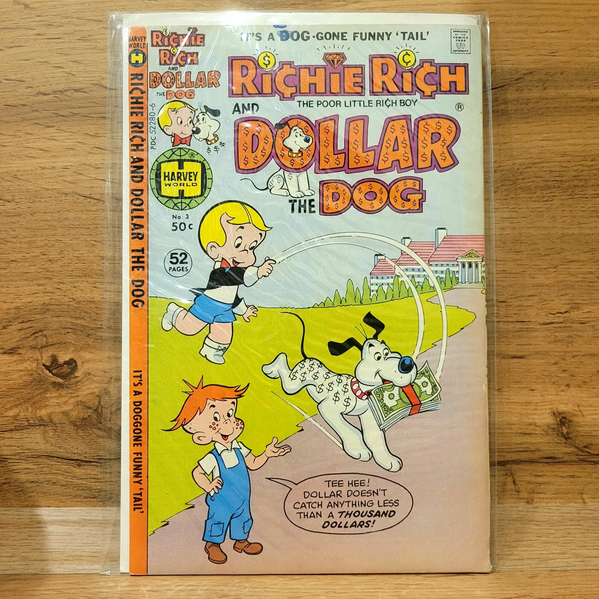 Раритетный Комикс Richie Rich Dollar Dog #3. 1975 Год. Комикс (сингл) на английском языке