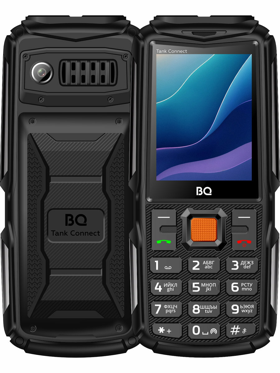 Мобильный телефон BQ 2430L Tank Connect Чёрный / Серый