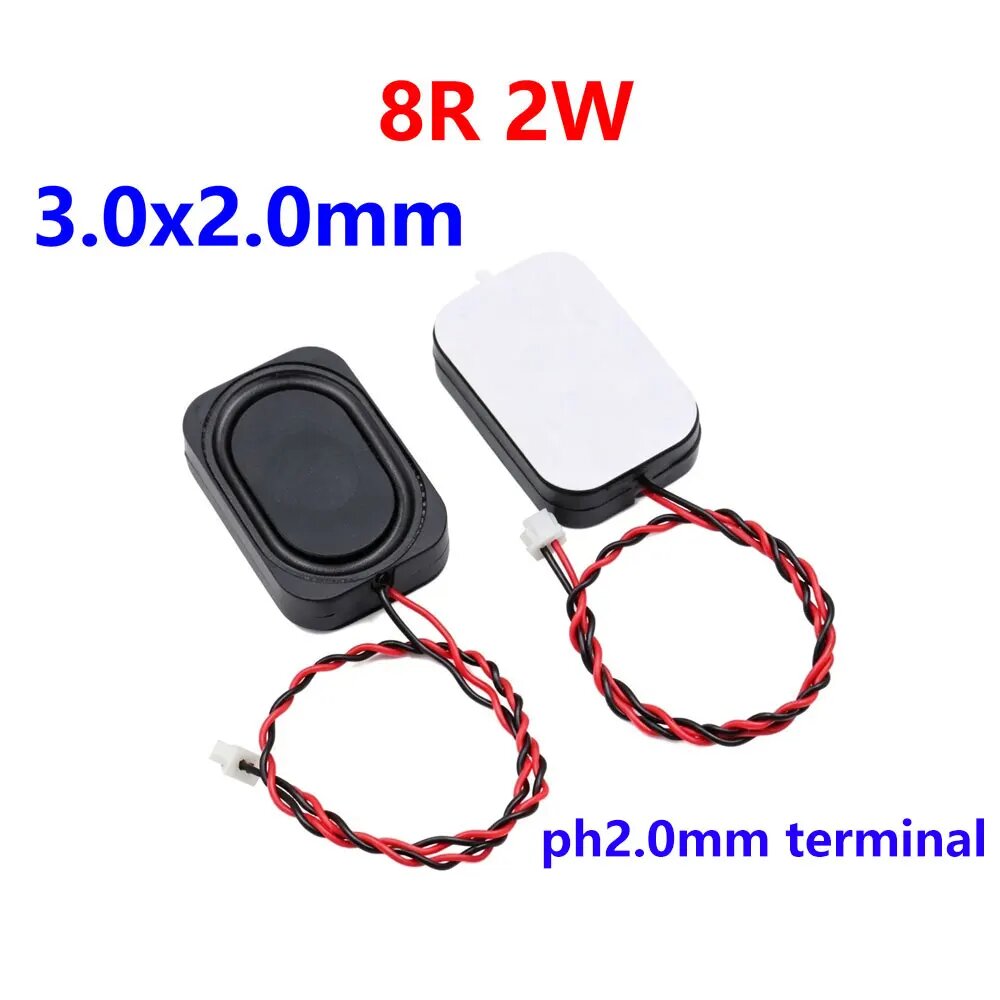Динамик 8R 2W 3.0x2.0mm ph2.0mm