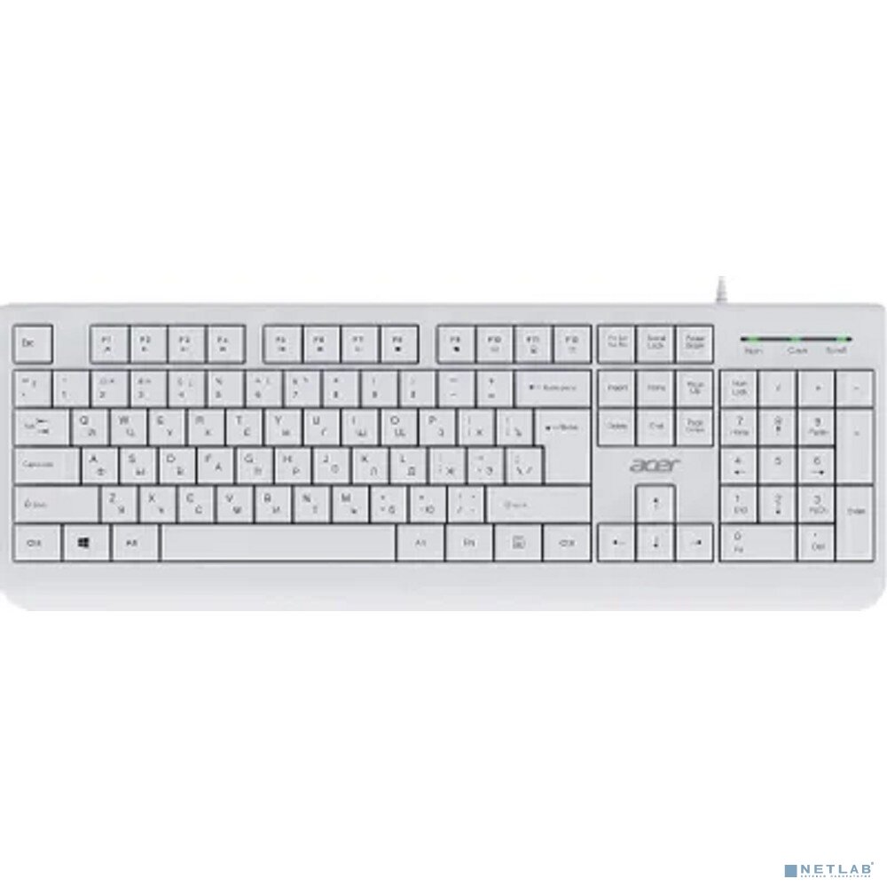 Acer OKW400 white USB Multimedia (ZL. KBDEE.01B) каб:1.8м Клавиатура проводная