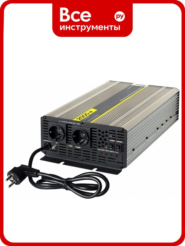 Инвертор с ИБП Pitatel 12В 2000Вт (4000Вт Max) KV-PU2000.12