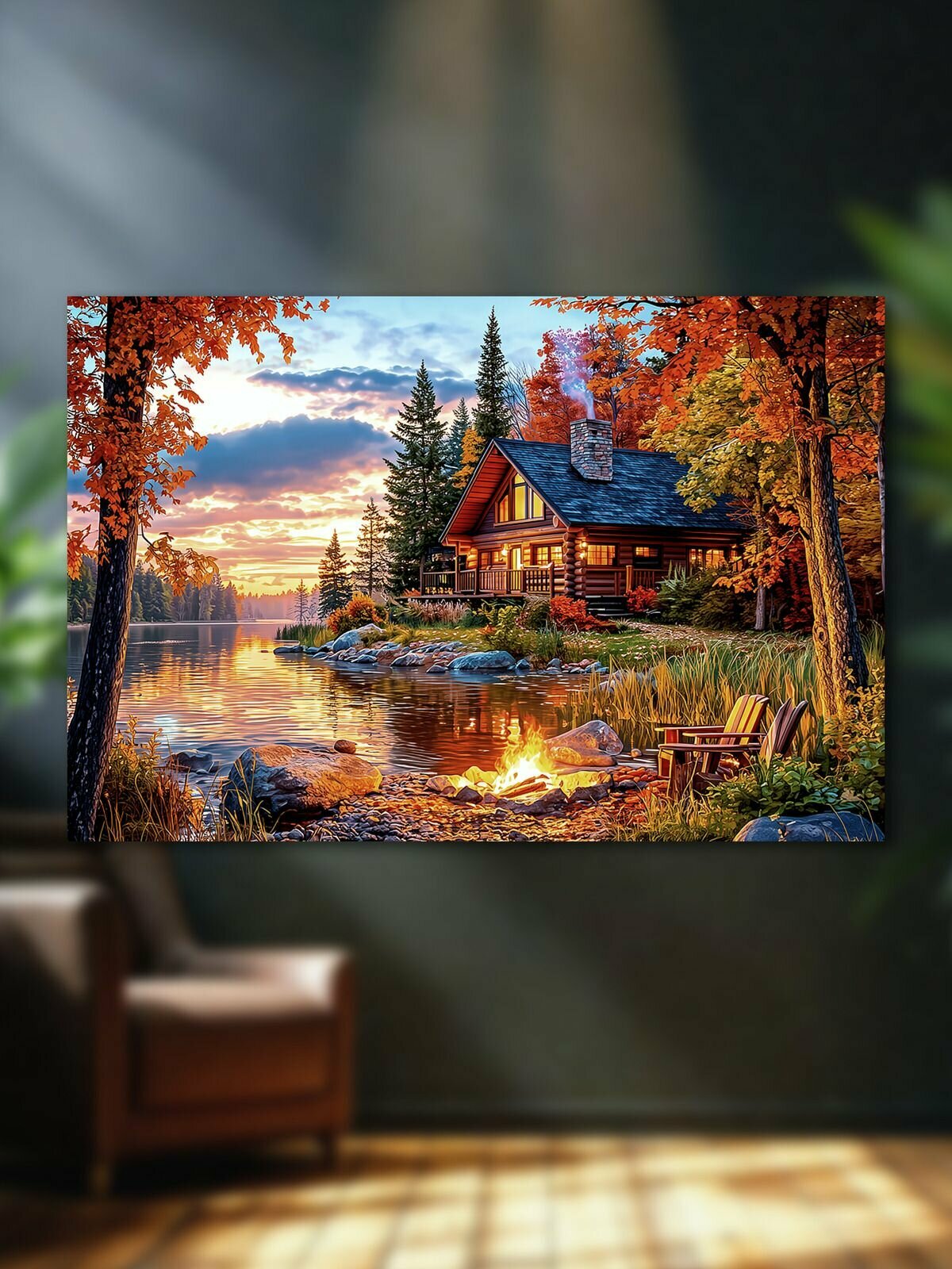 Картина "Печать струй" 60x40 см 60 на 40