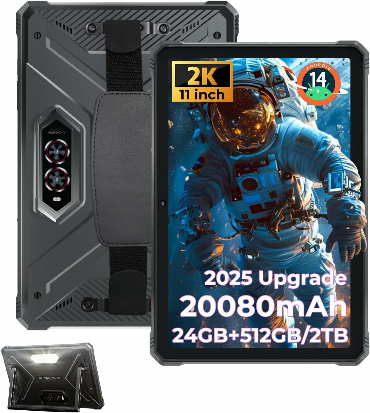 HOTWAV R9 Plus — защищенный планшет, 11 дюймов, 20080 мАч, 24 (8+16) ГБ, 512 ГБ