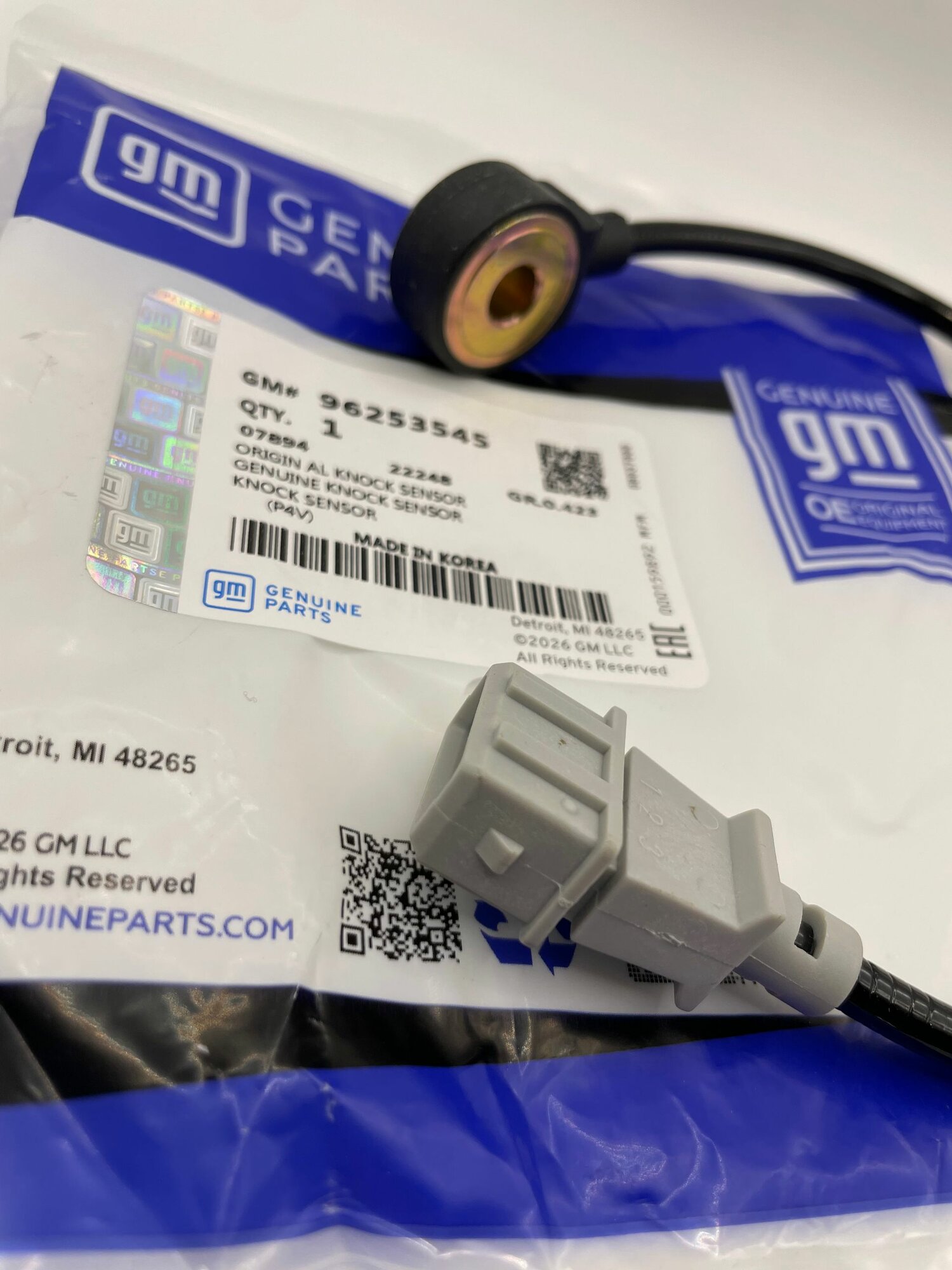 GM Датчик детонации AVEO, LACETTI, LANOS, MATIZ, SPARK арт. 96253545