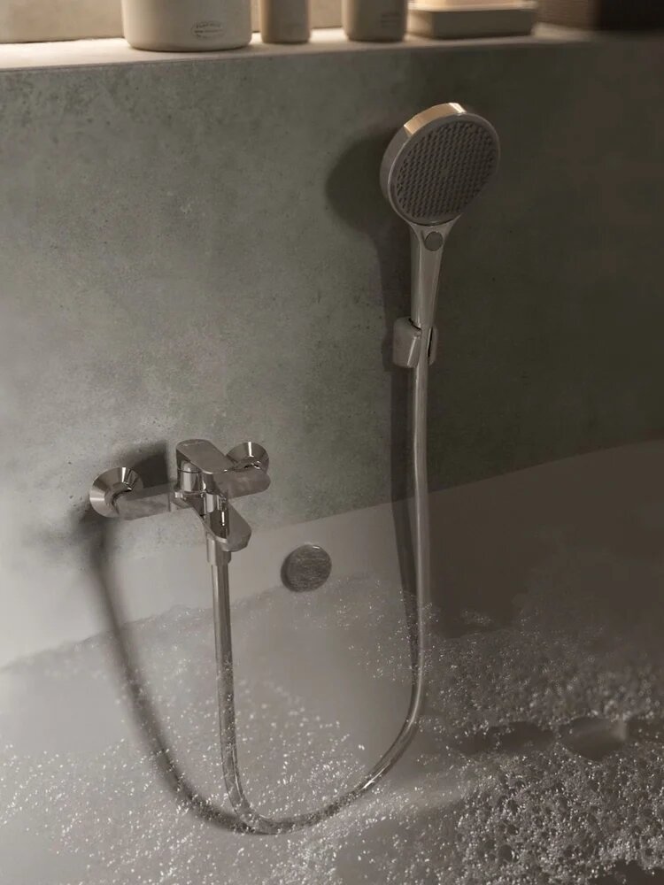 Смеситель для ванны с душем Knotlor KN-82, хром