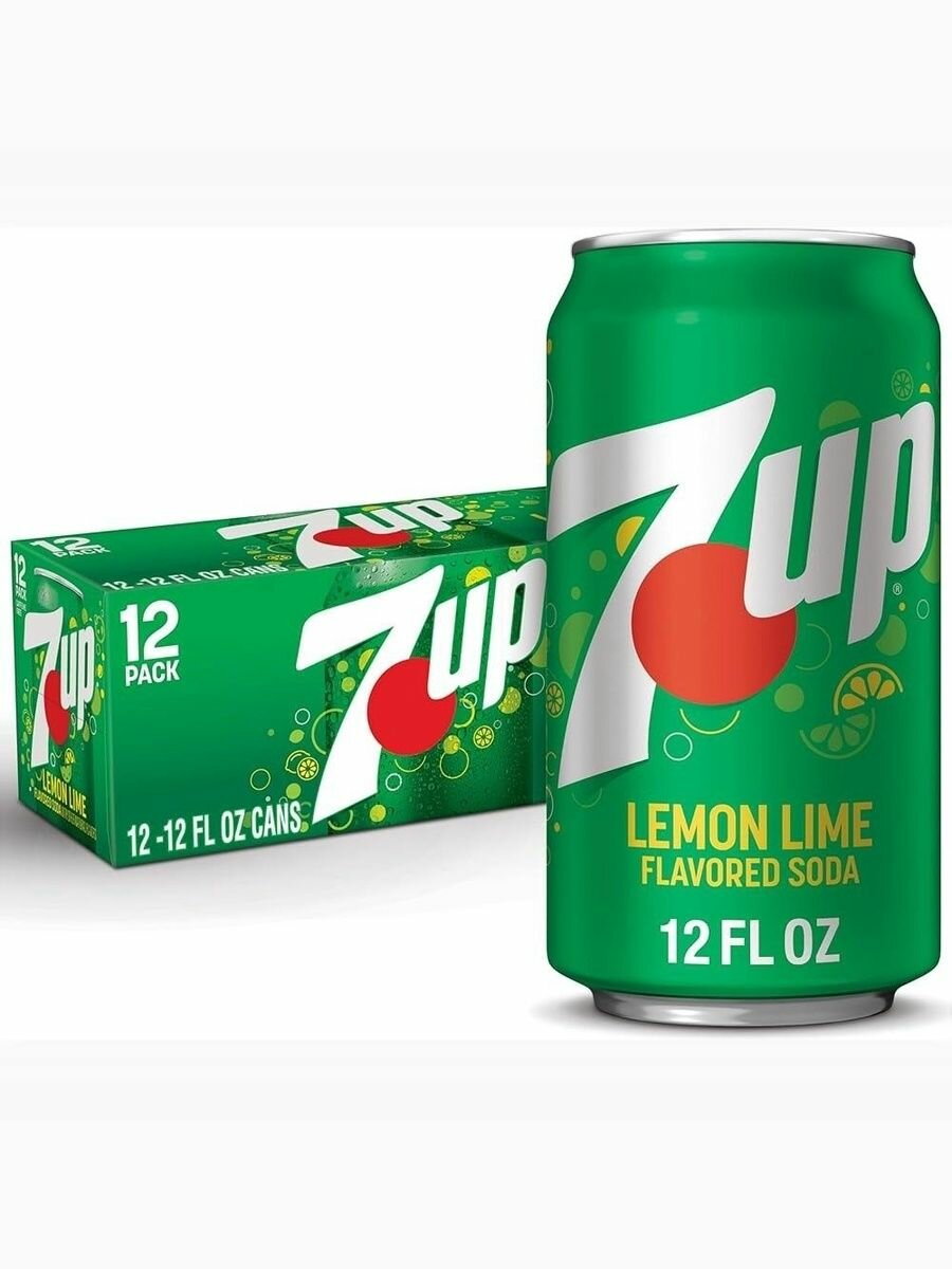 7Up 0,35л.*12шт. Lemon Lime USA СевенАп Напиток газированный Производство - США