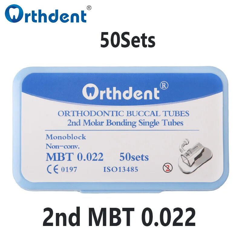 Ортодонтические щечные трубки Orthdent для моляров 0.022"