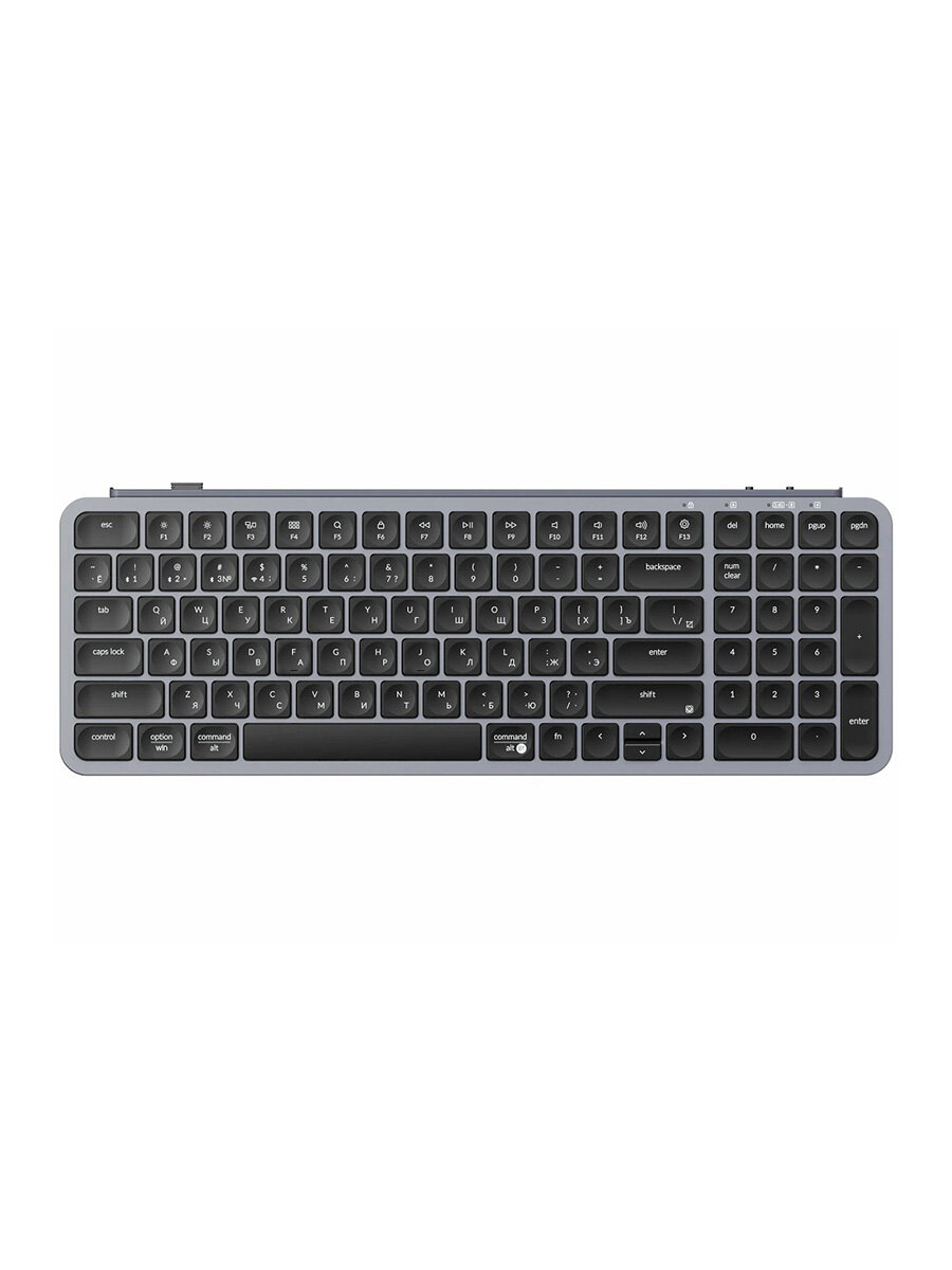 Клавиатура Keychron B2 Pro Ultra-Slim Wireless Space Gray