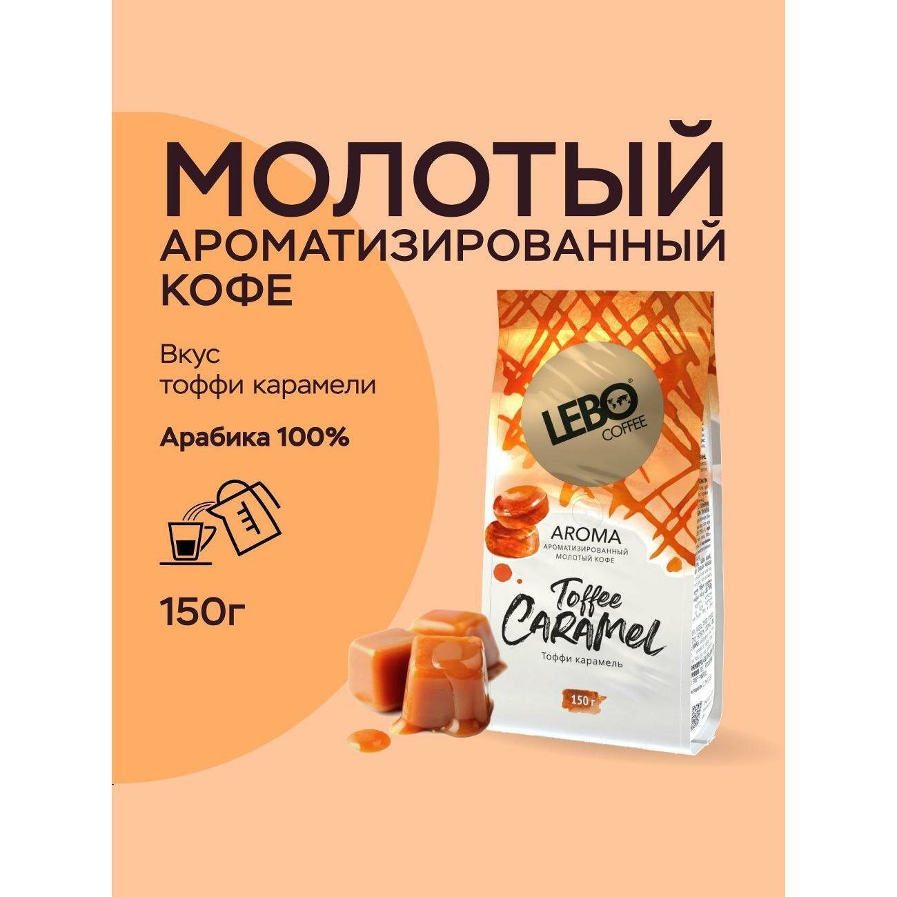 Кофе молотый Lebo для чашки AROMA