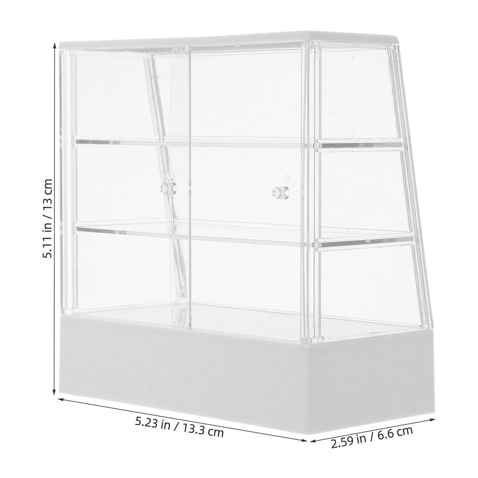 Шкаф Для Тортов Миниатюрный Белый 13.30X13.00X6.60CM Декор Для Кукольного Домика