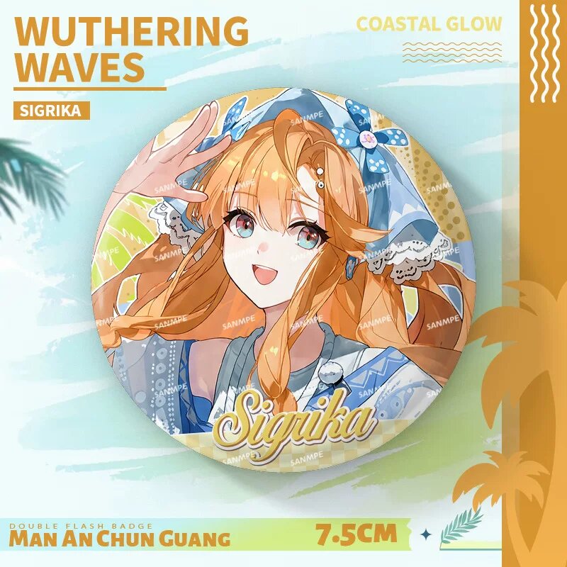 Коллаборация Wuthering Waves x MINISO: Двойной значок-флешка, акриловая подставка, подвеска, полароид Сиглиска: большой