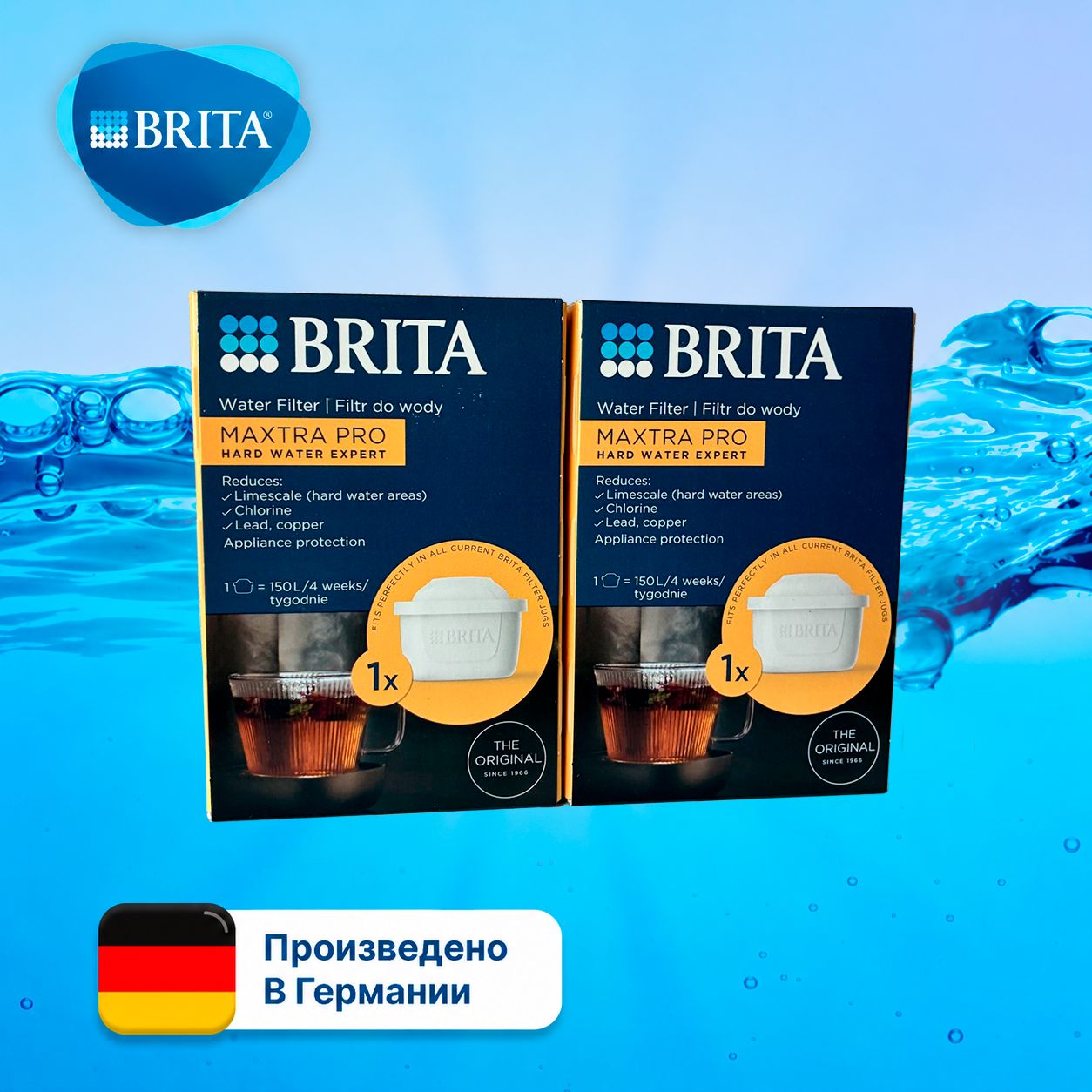 Картридж сменный фильтрующий Maxtra Pro (Макстра) BRITA (Брита) Жесткость Эксперт, 2 шт
