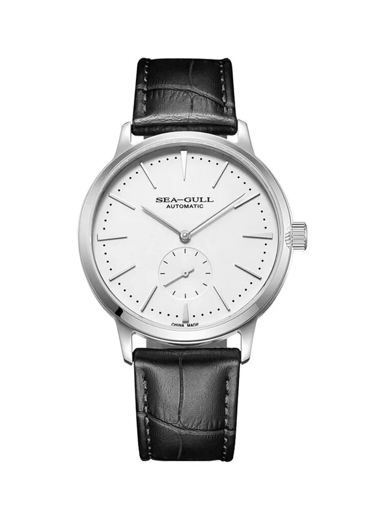 Наручные механические часы SEA‑GULL 819.12.6075, мужские, кожаный ремешок, бизнес‑стиль