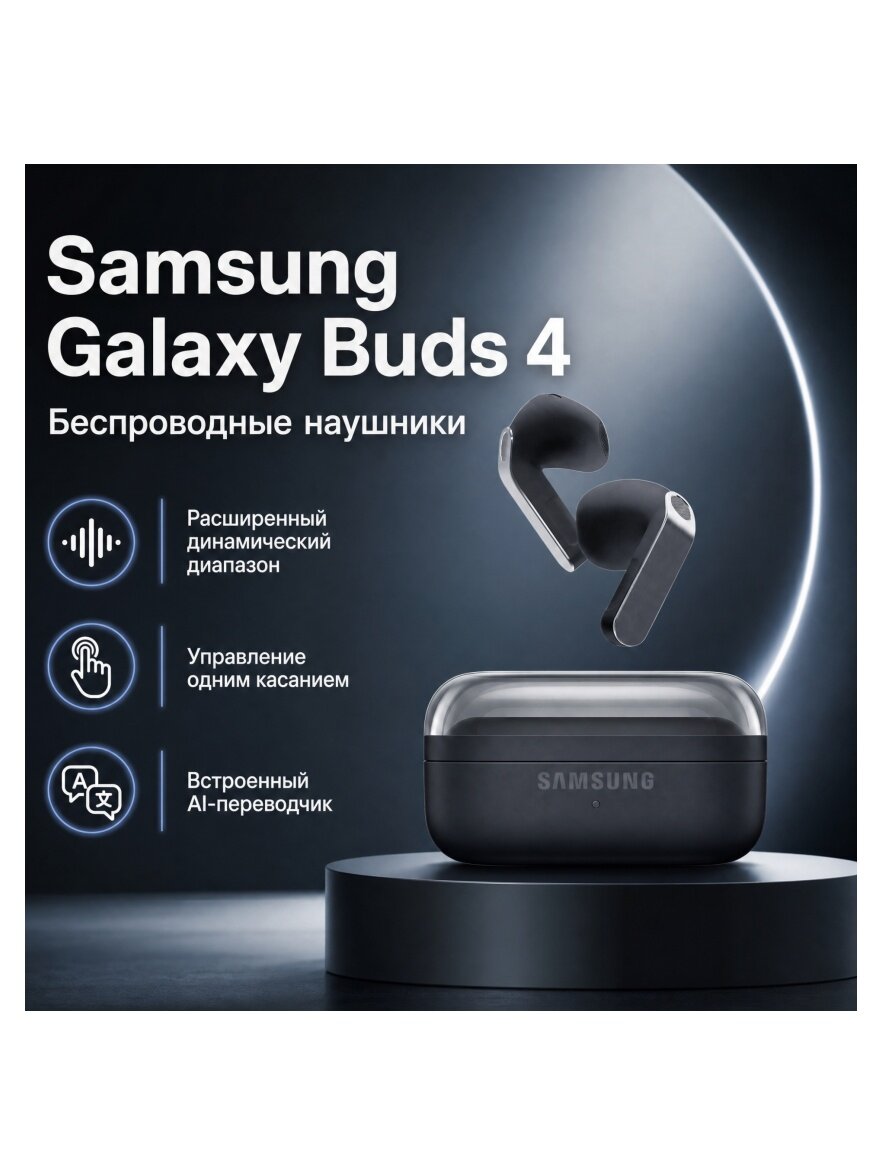 Беспроводные наушники Samsung Galaxy Buds 4 черный