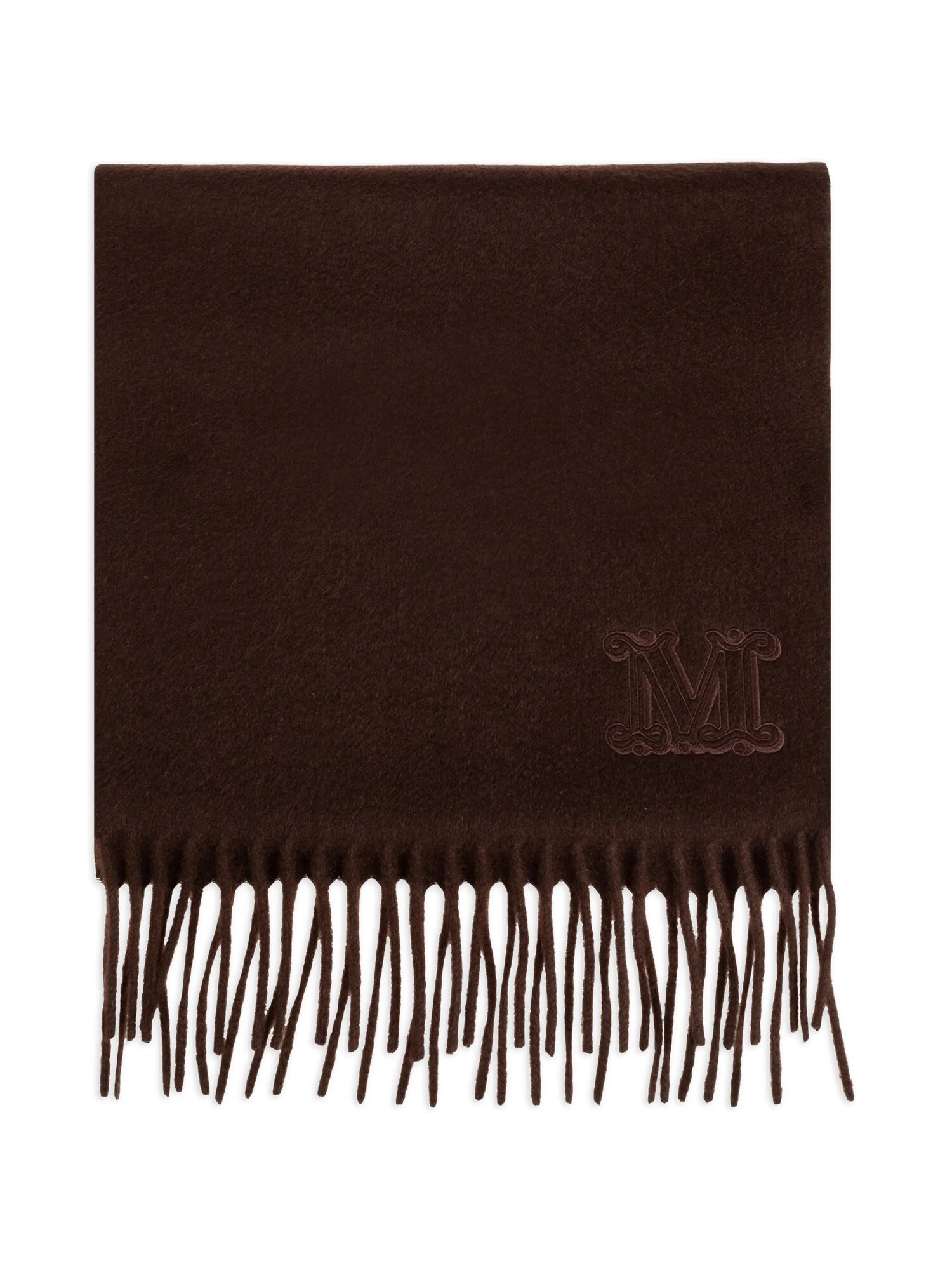 Шарф Max Mara Fringed logo-embroidered scarf для девочек