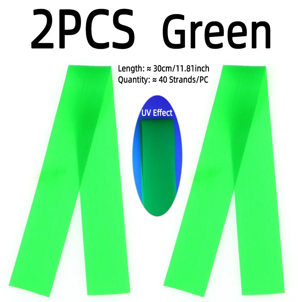 ICERIO Ножки для Мух 30см Силиконовые 40 Прядей 12 Цветов 2PCS Green